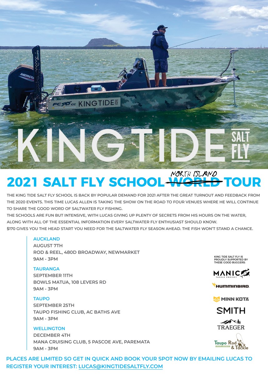 Salt Fly School North Island Tour 2021 – Taurangas only local saltwater ...